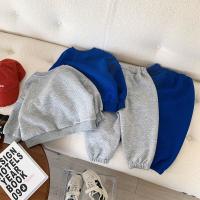 China Children'S Outfit Sets Kids Solid Color Casual Suit Boys Sports Sets for sale