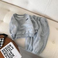 China Children'S Outfit Sets Kids Solid Color Casual Suit Boys Sports Sets for sale