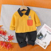 China Children'S Outfit Sets Children Long-Sleeved Sets Polo Collar Top Sets for sale