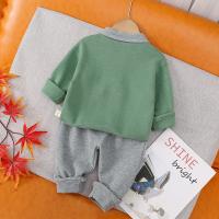 China Children'S Outfit Sets Children Long-Sleeved Sets Polo Collar Top Sets for sale