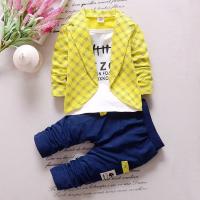 China Children's Outfit Sets Cotton Kids Custom Fashion Suit Boys Three-Piece Leisure Suit for sale