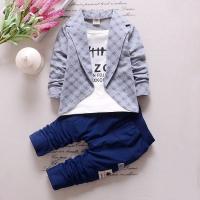 China Children's Outfit Sets Cotton Kids Custom Fashion Suit Boys Three-Piece Leisure Suit for sale