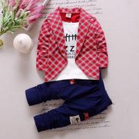 China Children's Outfit Sets Cotton Kids Custom Fashion Suit Boys Three-Piece Leisure Suit for sale