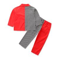 China Children'S Outfit Sets Girls Houndstooth Stitching Suit Kids Girls Fashion 2-Piece Set for sale