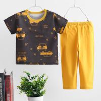 China Children'S Outfit Sets Cotton Children Boutique Printing Sets Kids Pure Cotton Suit for sale