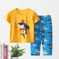 China Children'S Outfit Sets Cotton Children Boutique Printing Sets Kids Pure Cotton Suit for sale