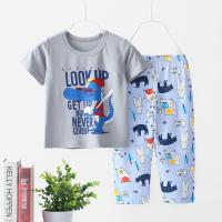 China Children'S Outfit Sets Cotton Children Boutique Printing Sets Kids Pure Cotton Suit for sale