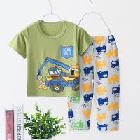 China Children'S Outfit Sets Cotton Children Boutique Printing Sets Kids Pure Cotton Suit for sale