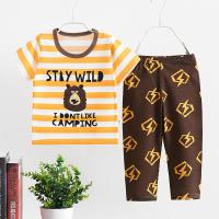 China Children'S Outfit Sets Cotton Children Boutique Printing Sets Kids Pure Cotton Suit for sale