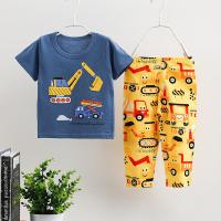 China Children'S Outfit Sets Cotton Children Boutique Printing Sets Kids Pure Cotton Suit for sale
