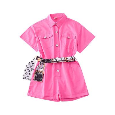 China Children'S Outfit Sets Girls Overalls High Waisted Casual Children'S Clothing Trend for sale