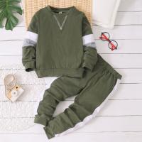 China Children'S Outfit Sets Boy'S Color Block Tracksuits Children'S Cotton Sports Suit for sale