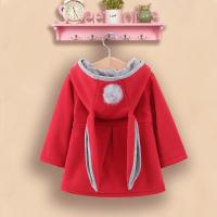 China Winter Children's Clothing Girls Bunny Ears Warm Cotton Coat Baby Girl Hooded Coats for sale