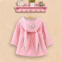 China Winter Children's Clothing Girls Bunny Ears Warm Cotton Coat Baby Girl Hooded Coats for sale
