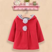 China Winter Children's Clothing Girls Bunny Ears Warm Cotton Coat Baby Girl Hooded Coats for sale