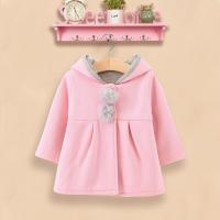 China Winter Children's Clothing Girls Bunny Ears Warm Cotton Coat Baby Girl Hooded Coats for sale