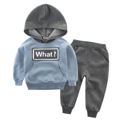 China Children'S Outfit Sets Children'S Cotton Two Piece Hoodie Suits Boys Sports Suits for sale