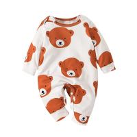 China Children's Outfit Sets Newborn Baby Round Neck Jumpsuit Baby Bear Print Romper for sale
