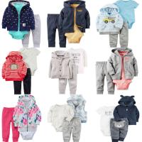 China 3Pcs Children'S Outfit Sets Newborn Clothing Baby Rompers Cotton Suit for sale
