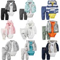 China 3Pcs Children'S Outfit Sets Newborn Clothing Baby Rompers Cotton Suit for sale