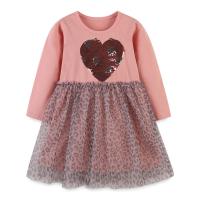 China Girls Lace Embroidered Print Long Sleeve Dress Children'S Dress Clothing for sale