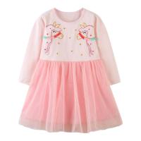 China Girls Lace Embroidered Print Long Sleeve Dress Children'S Dress Clothing for sale