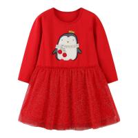 China Girls Lace Embroidered Print Long Sleeve Dress Children'S Dress Clothing for sale