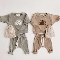 China Cartoon Rainbow Children'S Outfit Sets Kids Clothes Baby Sets for sale