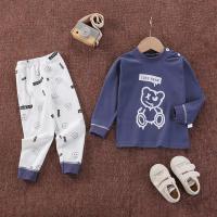 China Breathable Children'S Pajama Set Cotton Boys And Girls Homewear for sale