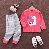 China Breathable Children'S Pajama Set Cotton Boys And Girls Homewear for sale
