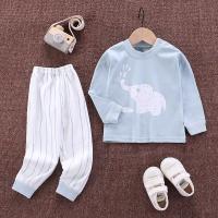 China Breathable Children'S Pajama Set Cotton Boys And Girls Homewear for sale