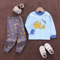 China Breathable Children'S Pajama Set Cotton Boys And Girls Homewear for sale
