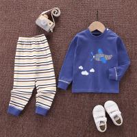 China Breathable Children'S Pajama Set Cotton Boys And Girls Homewear for sale