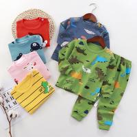 China Children's Pajama Set Children's Cotton Baby Long Sleeved Trousers Baby Pajamas for sale