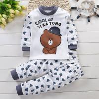 China Children's Pajama Set Children's Cotton Baby Long Sleeved Trousers Baby Pajamas for sale