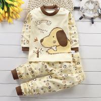 China Children's Pajama Set Children's Cotton Baby Long Sleeved Trousers Baby Pajamas for sale