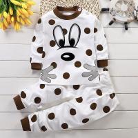 China Children's Pajama Set Children's Cotton Baby Long Sleeved Trousers Baby Pajamas for sale