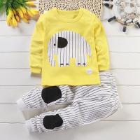China Children's Pajama Set Children's Cotton Baby Long Sleeved Trousers Baby Pajamas for sale