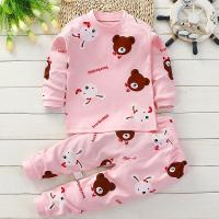 China Children's Pajama Set Children's Cotton Baby Long Sleeved Trousers Baby Pajamas for sale