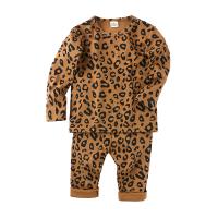 China Children'S Outfit Sets Children'S Leopard Print Casual Cotton Suits for sale