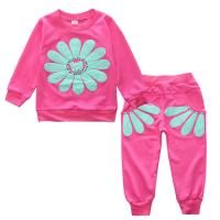 China Children'S Outfit Sets Girls Sunflower 2 Piece Sets Kids Casual Sets for sale