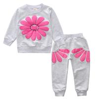 China Children'S Outfit Sets Girls Sunflower 2 Piece Sets Kids Casual Sets for sale