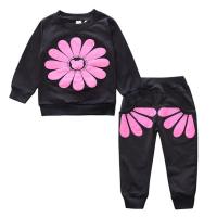 China Children'S Outfit Sets Girls Sunflower 2 Piece Sets Kids Casual Sets for sale