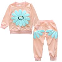 China Children'S Outfit Sets Girls Sunflower 2 Piece Sets Kids Casual Sets for sale