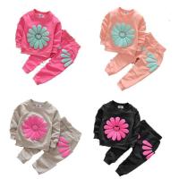 China Children'S Outfit Sets Girls Sunflower 2 Piece Sets Kids Casual Sets for sale