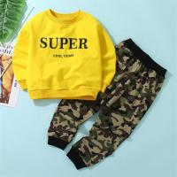 China Children'S Outfit Sets Cartoon Print Long Sleeve Trousers Suit for sale