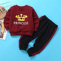 China Children'S Outfit Sets Cartoon Print Long Sleeve Trousers Suit for sale