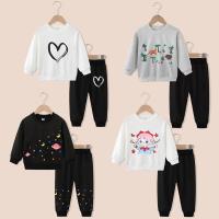 China Children'S Outfit Sets Cartoon Print Long Sleeve Trousers Suit for sale