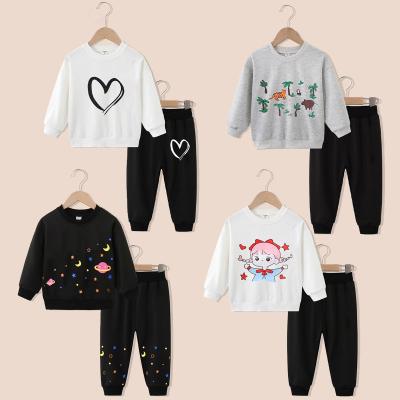 China Children'S Outfit Sets Cartoon Print Long Sleeve Trousers Suit for sale