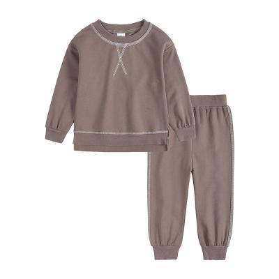 China Children'S Outfit Sets Kids Round Neck Casual Sweater Suits for sale